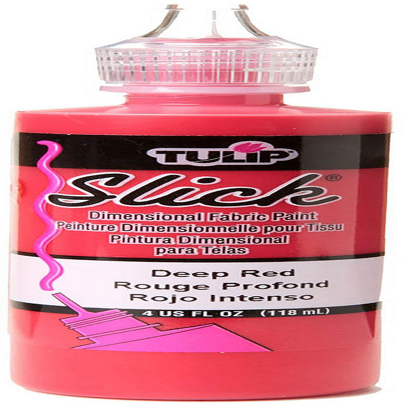 Tulip Dimensional Fabric Paint 4oz-Slick - Deep Red | Oriental Trading