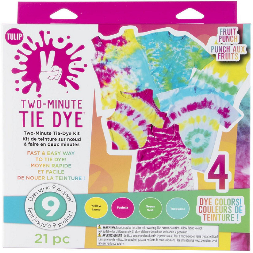 Tulip Two-Minute Tie-Dye Color Kit 4/Pkg-Fruit Punch | Oriental Trading