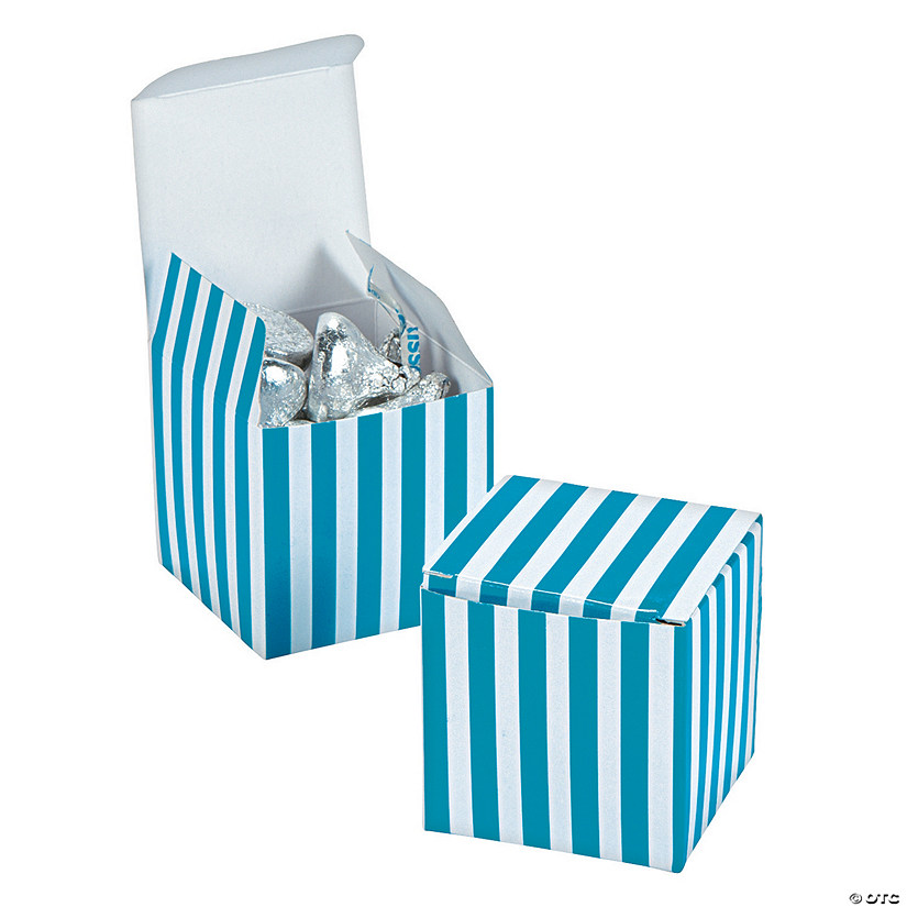 Turquoise Striped Gift Boxes - Discontinued
