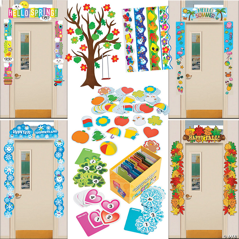 Ultimate 4 Seasons Classroom Decorating Kit - 1042 Pc. - Discontinued