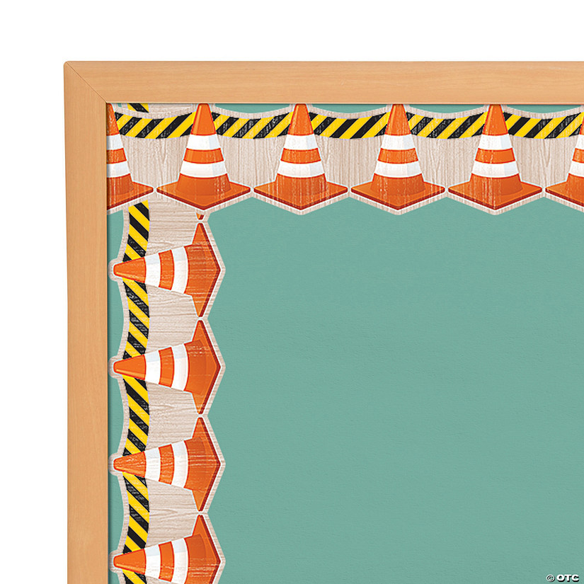 Under Construction Cones Bulletin Board Borders - 12 Pc. - Discontinued