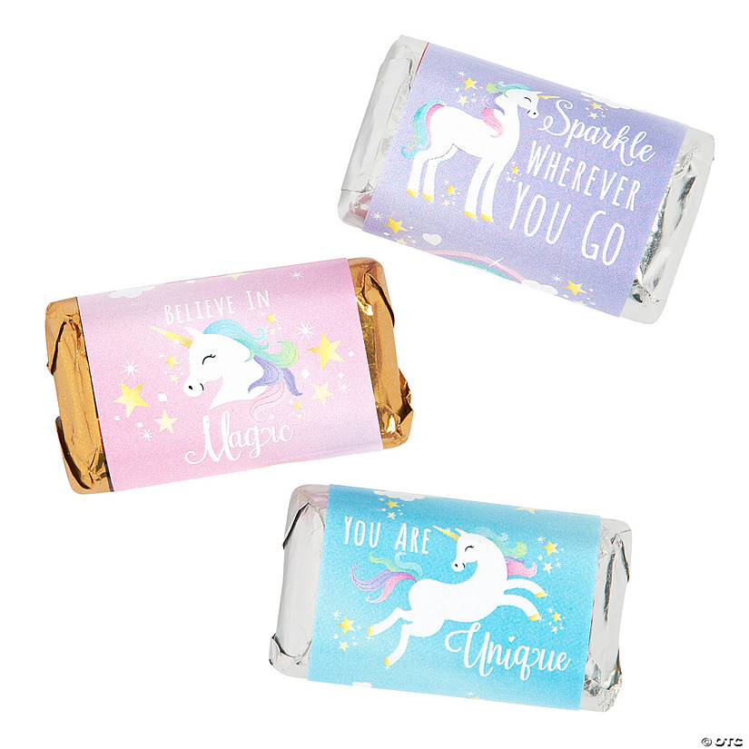 Unicorn Party Mini Candy Bar Labels - 30 Pc. | Oriental Trading