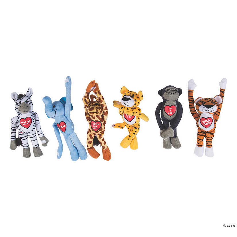 Valentine Long Arm Stuffed Animals - 12 Pc. | Oriental Trading