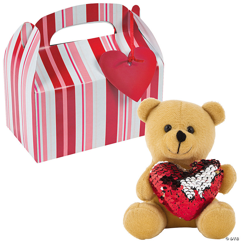 Valentine’s Day Stuffed Bear Gift Kit for 12 | Oriental Trading