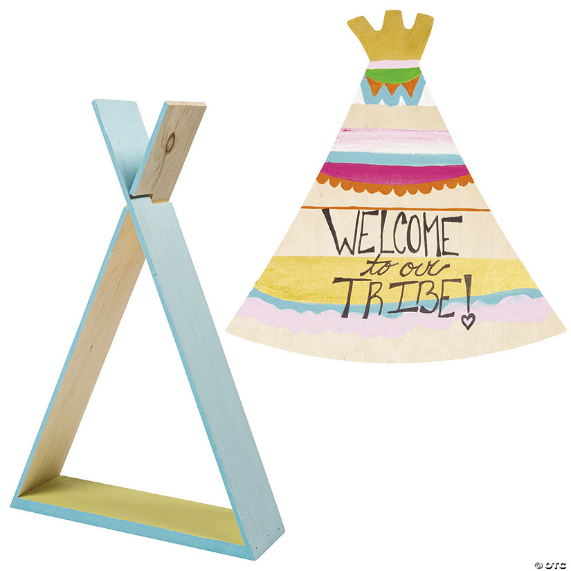 Value DIY Unfinished Wood Teepee Decor Assortment - 2 Pc.