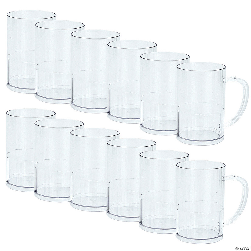Versatile Clear Plastic Mugs with Handles - 60 Pc. | Oriental Trading