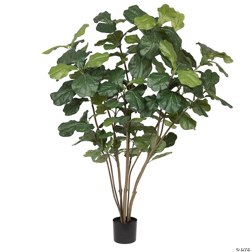 Vickerman 5' Artificial Green Potted Fiddle Tree | Oriental Trading