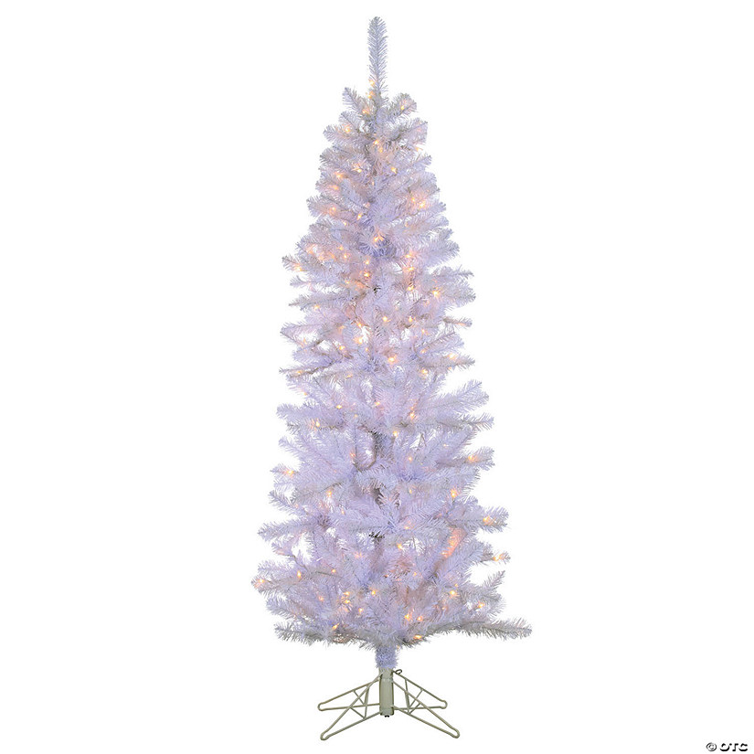 Vickerman 6.5' White Boise Pine Tree, Clear Lights