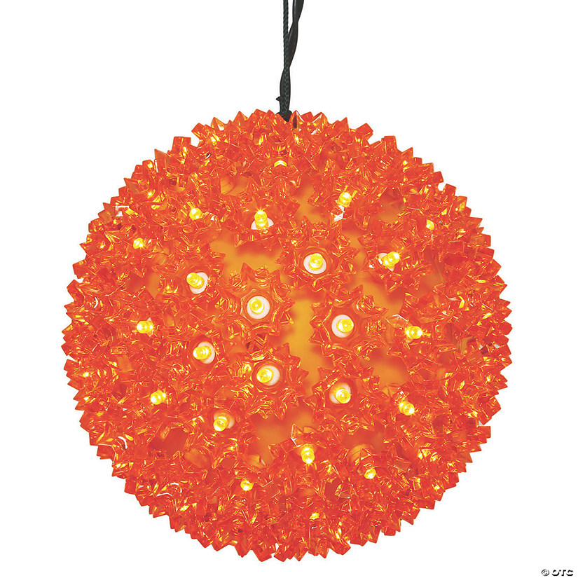 Vickerman 6" Orange LED Starlight Sphere Lighted Hanging Decor ...