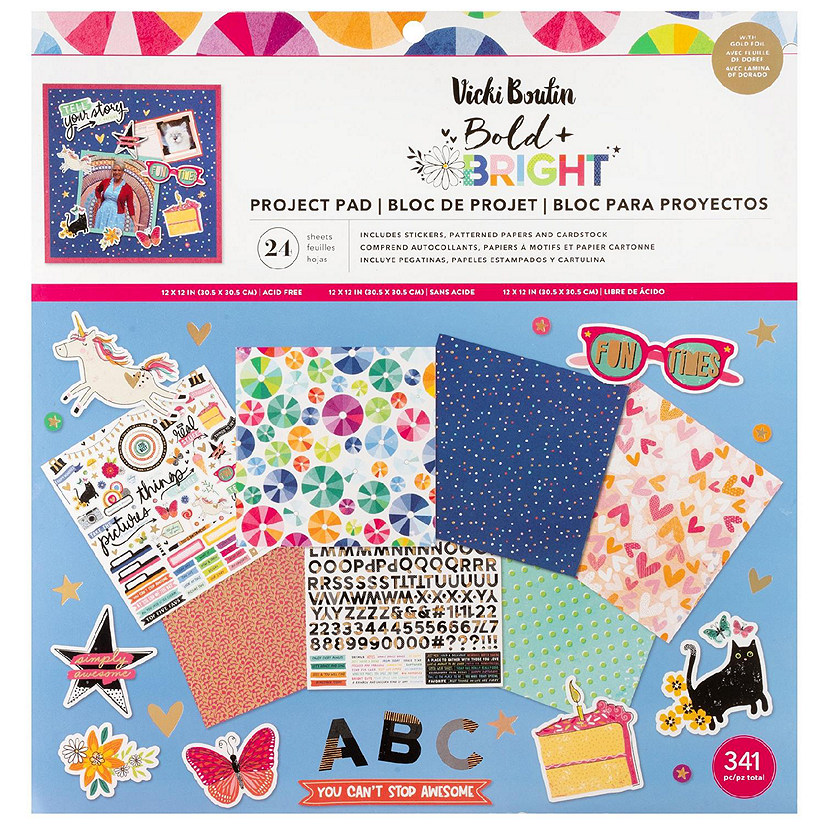 Vicki Boutin Bold And Bright 12x12" Project Pad-24 Sheets