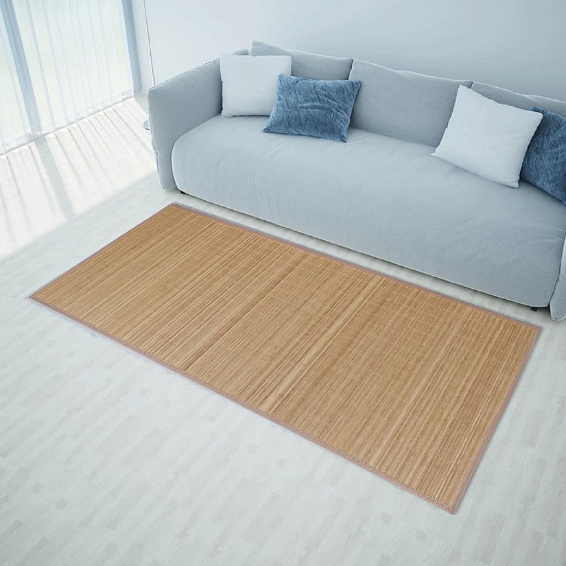 vidaXL Rectangular Brown Bamboo Rug 31.5"x118.1" | Oriental Trading