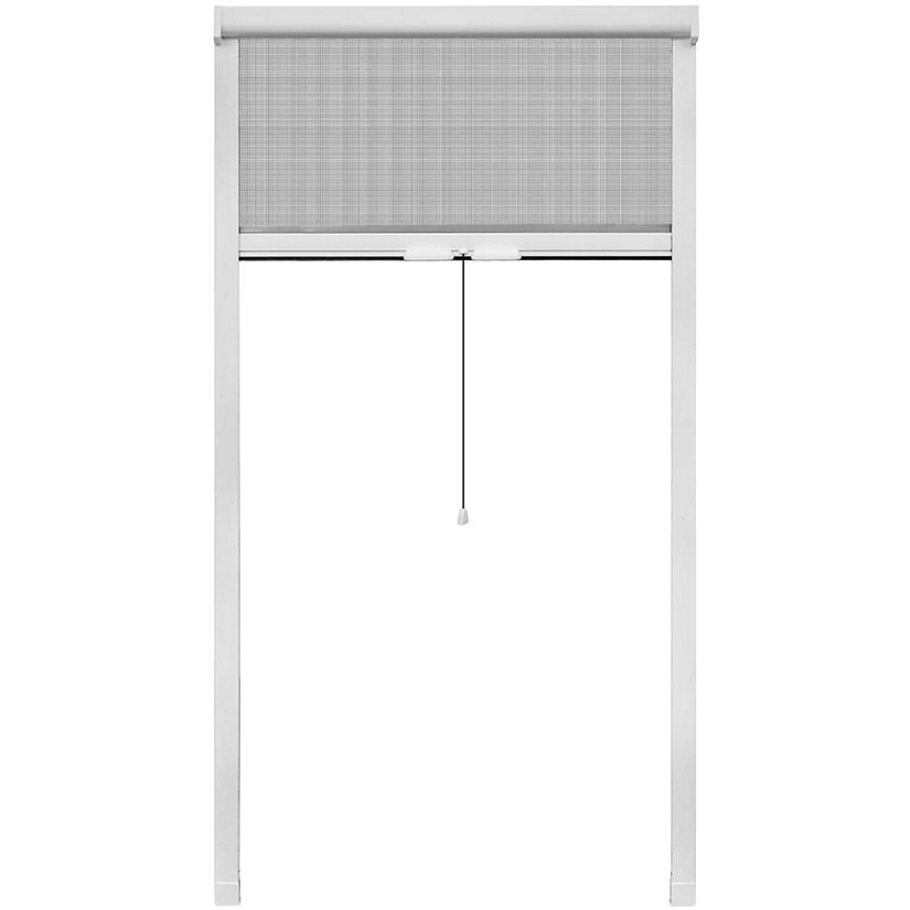 vidaXL White Roll Down Insect Screen for Windows 39.4"x66.9"