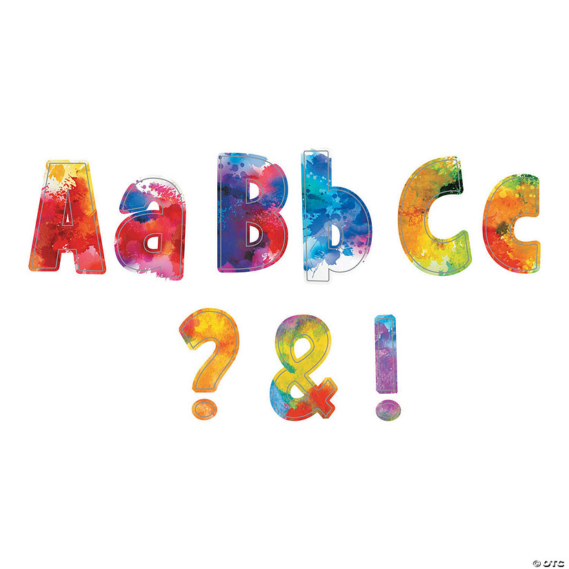 Watercolor Bulletin Board Letters - 228 Pc. | Oriental Trading