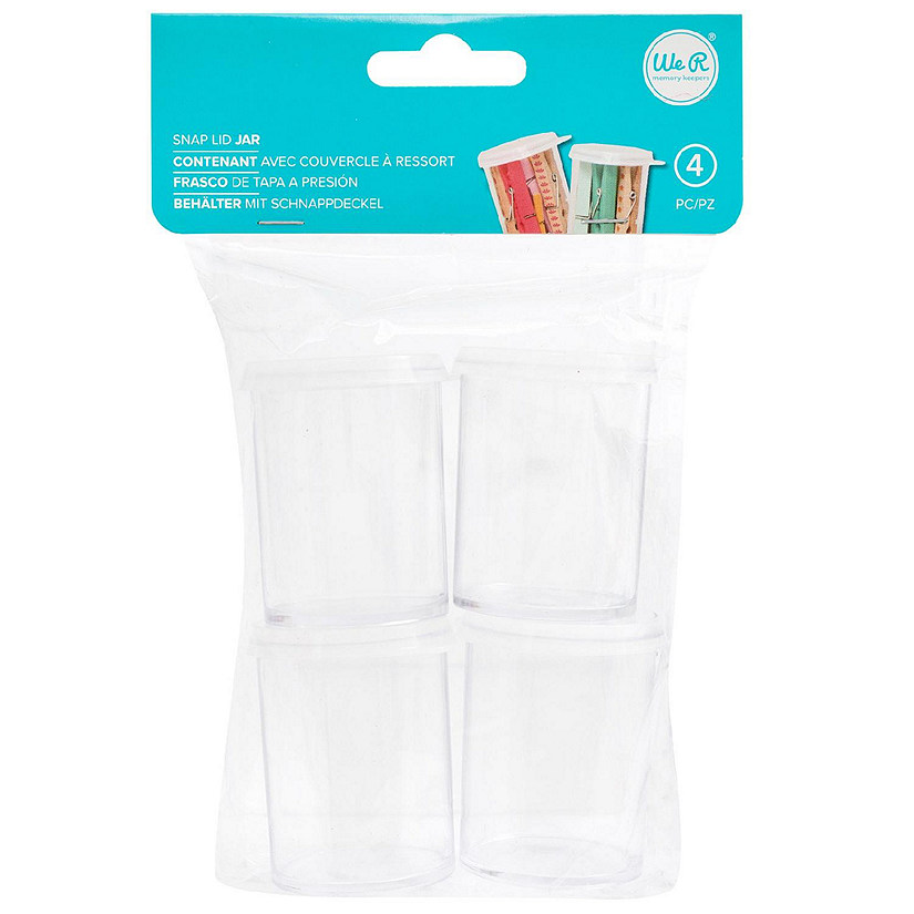 We R Memory Keepers Snap Lid Jars 4/Pkg | Oriental Trading