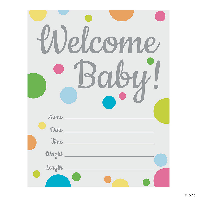 Welcome Baby Sign | Oriental Trading