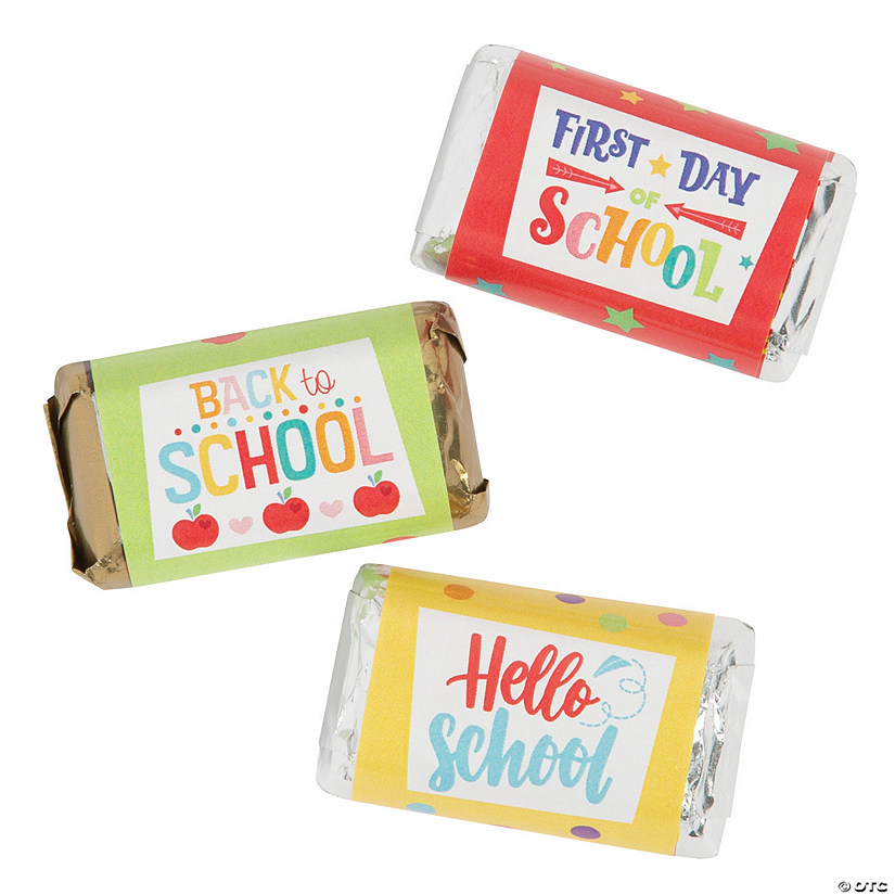 Welcome Back to School Mini Candy Bar Sticker Labels - 30 Pc ...