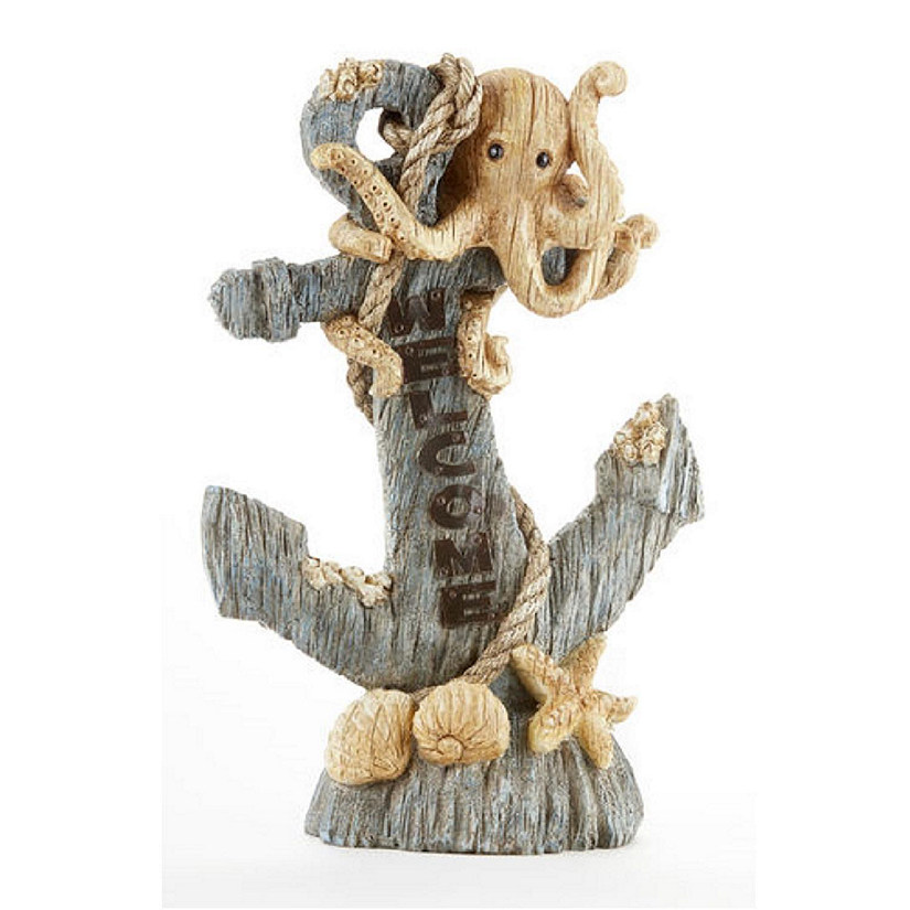 Welcome Octopus on Anchor Figurine New