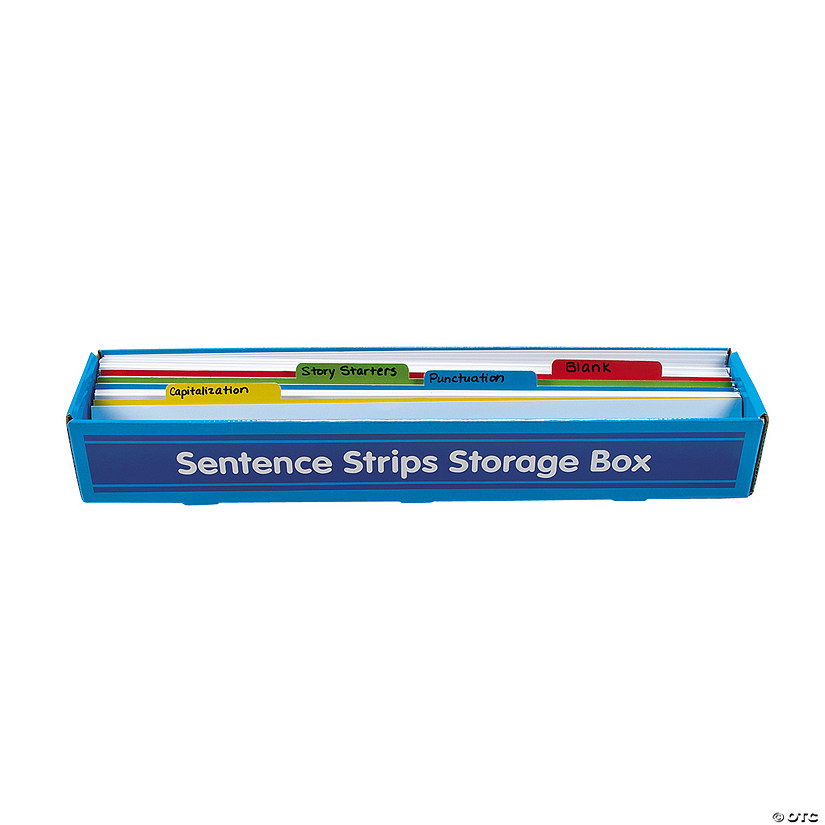 White Sentence Strips & Storage Box - Discontinued