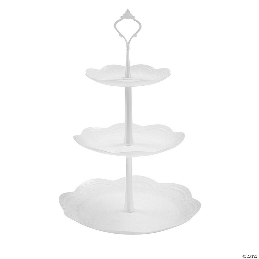 White Tiered Treat Stand | Oriental Trading