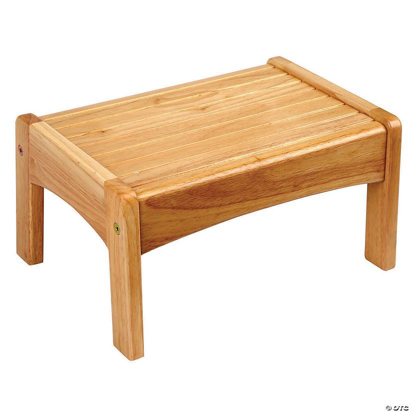 Wildkin Slatted Step Stool - Oak Finish