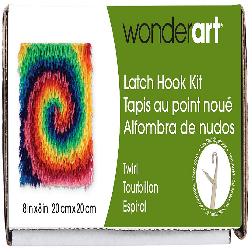 Wonderart Latch Hook Kit 8"X8"-Twirl | Oriental Trading
