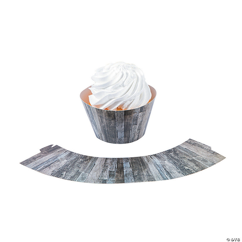 Wood Grain Cupcake Wrappers | Oriental Trading