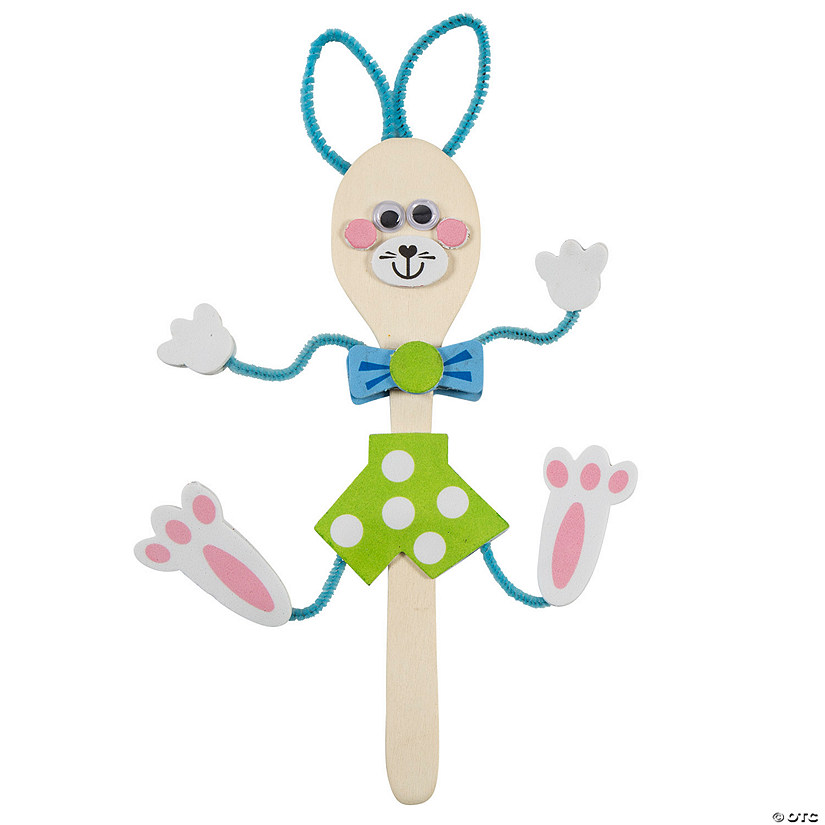 Wooden Spoon Easter Bunny Craft Kit - Makes 12 - Discontinued