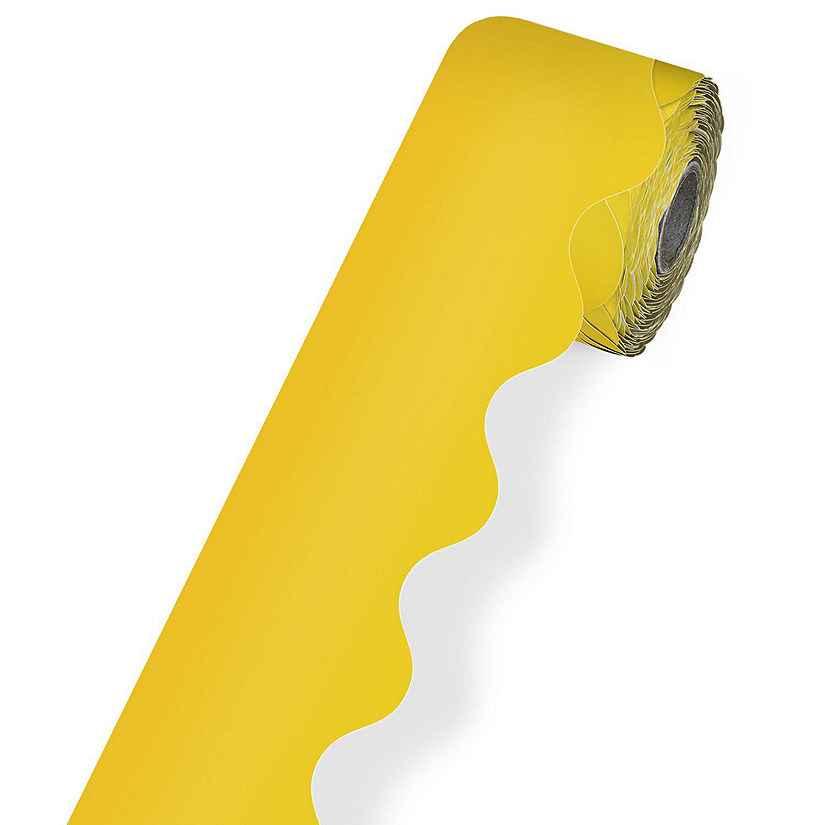 Yellow Rolled Scalloped Bulletin Board Borders | Oriental Trading