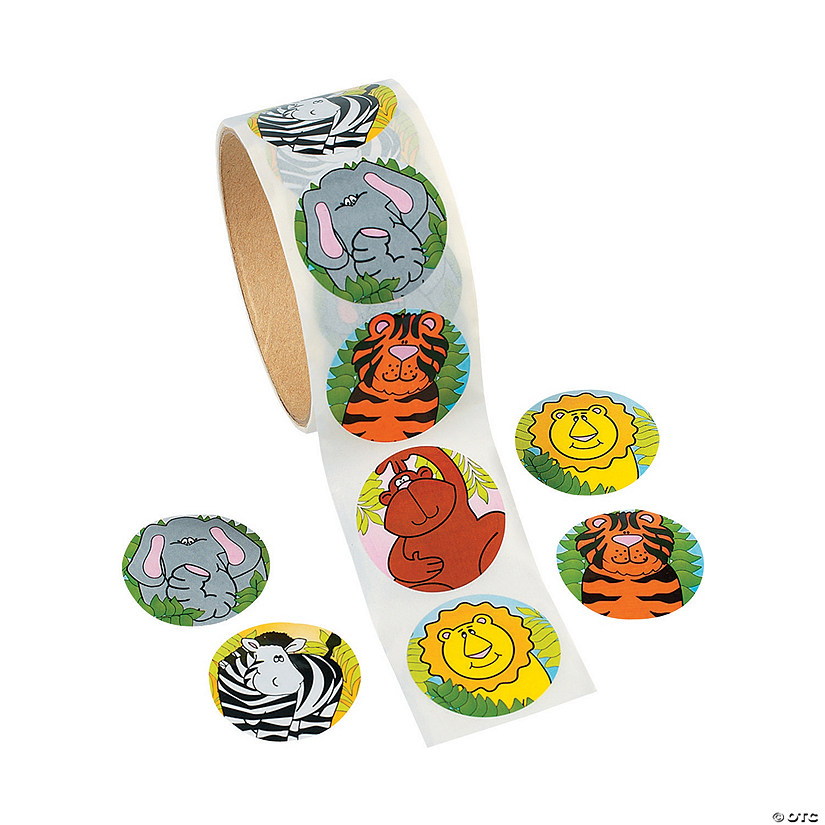 Zoo Animal Sticker Rolls | Oriental Trading