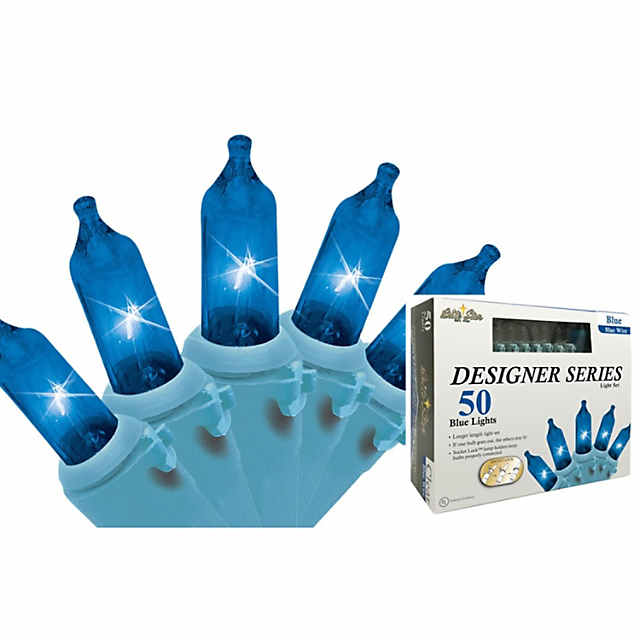 Blue Mini Lights 50 Count