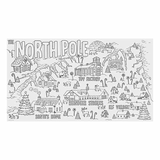 north pole coloring sheet printable