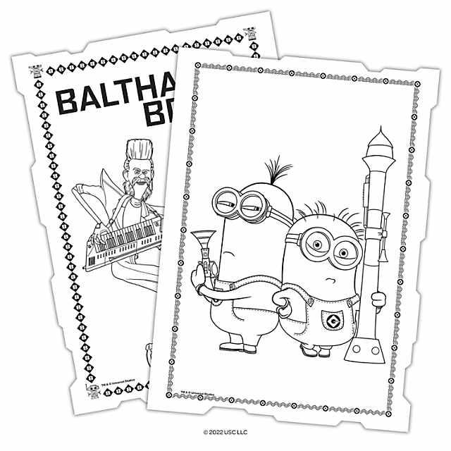 despicable me coloring book pages