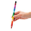 10" Bright 12-Color Jumbo Plastic Stacking Round Crayons - 12 Pc ...