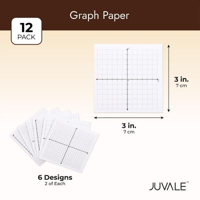 10 Pack Mini Graph Paper Sticky Notes in 6 Designs, 25 Sheets per Pad ...