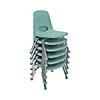10" Stack Chair with Ball Glides, 6-Pack - Seafoam