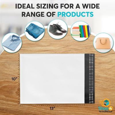 10x13 Glossy White Poly Bag Mailer Envelopes | Oriental Trading