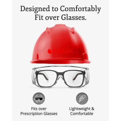 12 Bulk Pack Safety Glasses Over Eyeglasses (Anti-Fog & Scratch Resistant) Crystal Clear - OTG ...