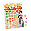 12 Gingerbread Man Sticker Sheets - 12 Pc.