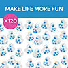 2" Bulk 120 Pc. Snowflake Blue & Silver Glitter Sparkle Rubber Ducks
