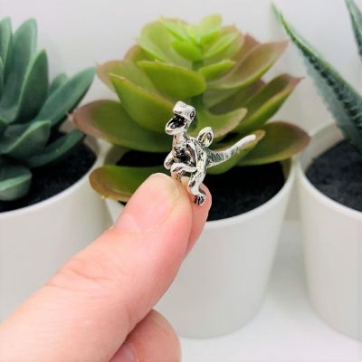 20 Pcs Silver Dinosaur Charms