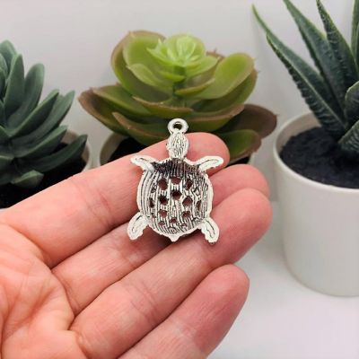 20 Pcs Silver Turtle Tortoise Charms | Oriental Trading