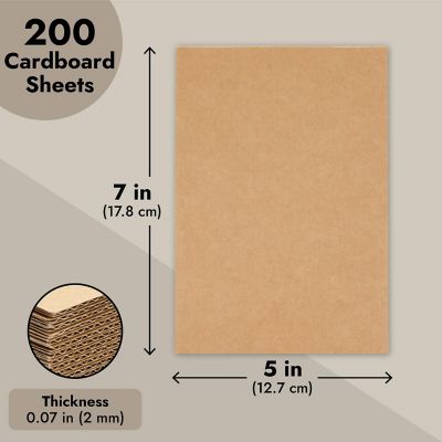 200 Pack 5x7 Corrugated Cardboard Sheets for Mailers, Flat Packaging ...