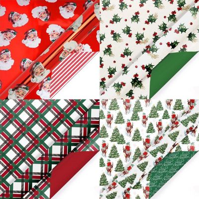 30" x 10' Wrapping Paper Bundle (4-pack) - Vintage Christmas | Oriental ...