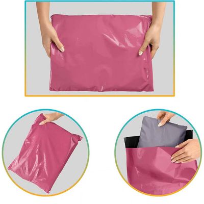 300 Count 14.5 x 19 Pink Poly Bag Mailer Envelopes 2 Mil | Oriental Trading