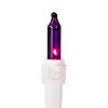 35-Count Purple Mini Christmas Light Set 7ft White Wire