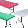 36" x 72" Solid Color Christmas Fitted Rectangle Disposable Plastic ...