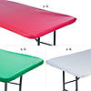 36" x 72" Solid Color Christmas Fitted Rectangle Disposable Plastic ...