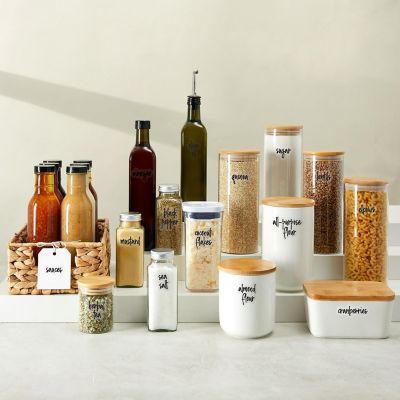 375 Pantry Labels for Containers, Preprinted Kitchen Labels for ...