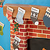 3D Christmas Fireplace Bulletin Board Set - 48 Pc.