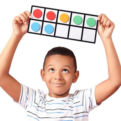 4 Pack Giant Magnetic Ten Frames with 48 Math Counters for Classroom ...
